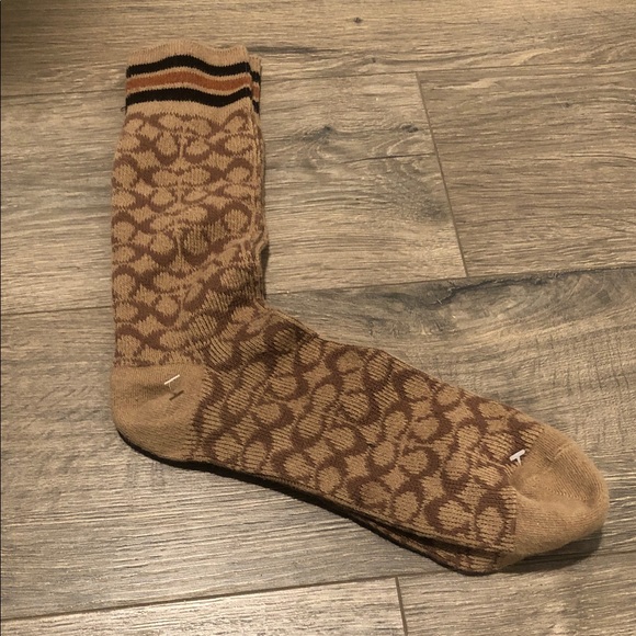 Coach | Underwear & Socks | Coach Signature Pattern Brown Socks | Poshmark